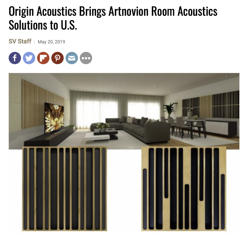 Sound & Vision - Origin Acoustics Brings Artnovion Room Acoustics ...