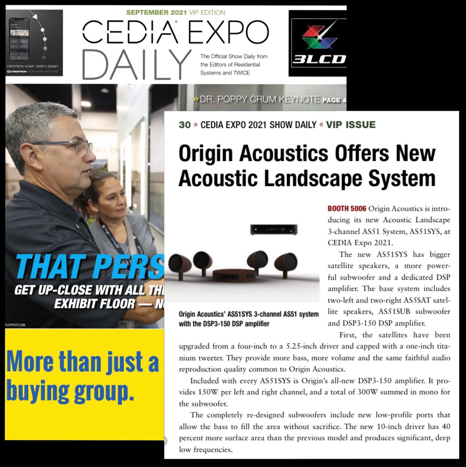 CEDIA EXPO DAILY - VIP Editon / Origin Acoustics Offers New Acoustic ...