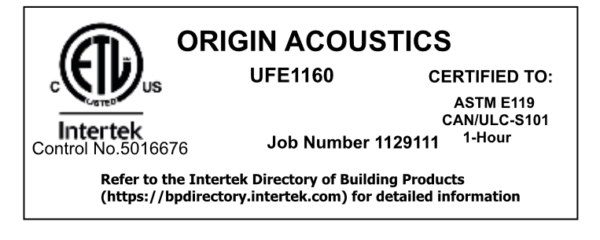 Fire Rated Speaker Cover - Origin Acoustics